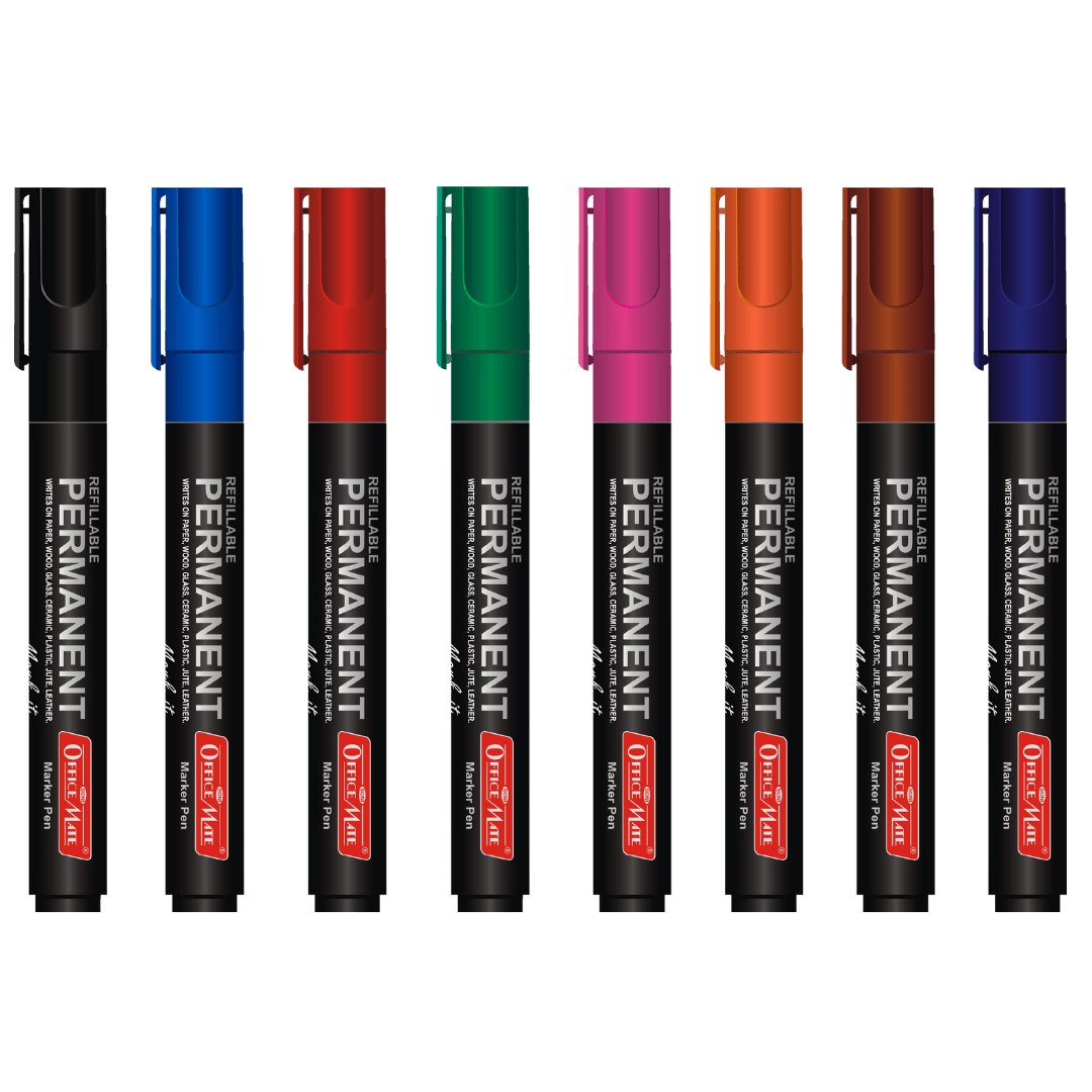 Soni Officemate Non-Toxic Hi-Tech Refillable Permanent Marker Pen ...