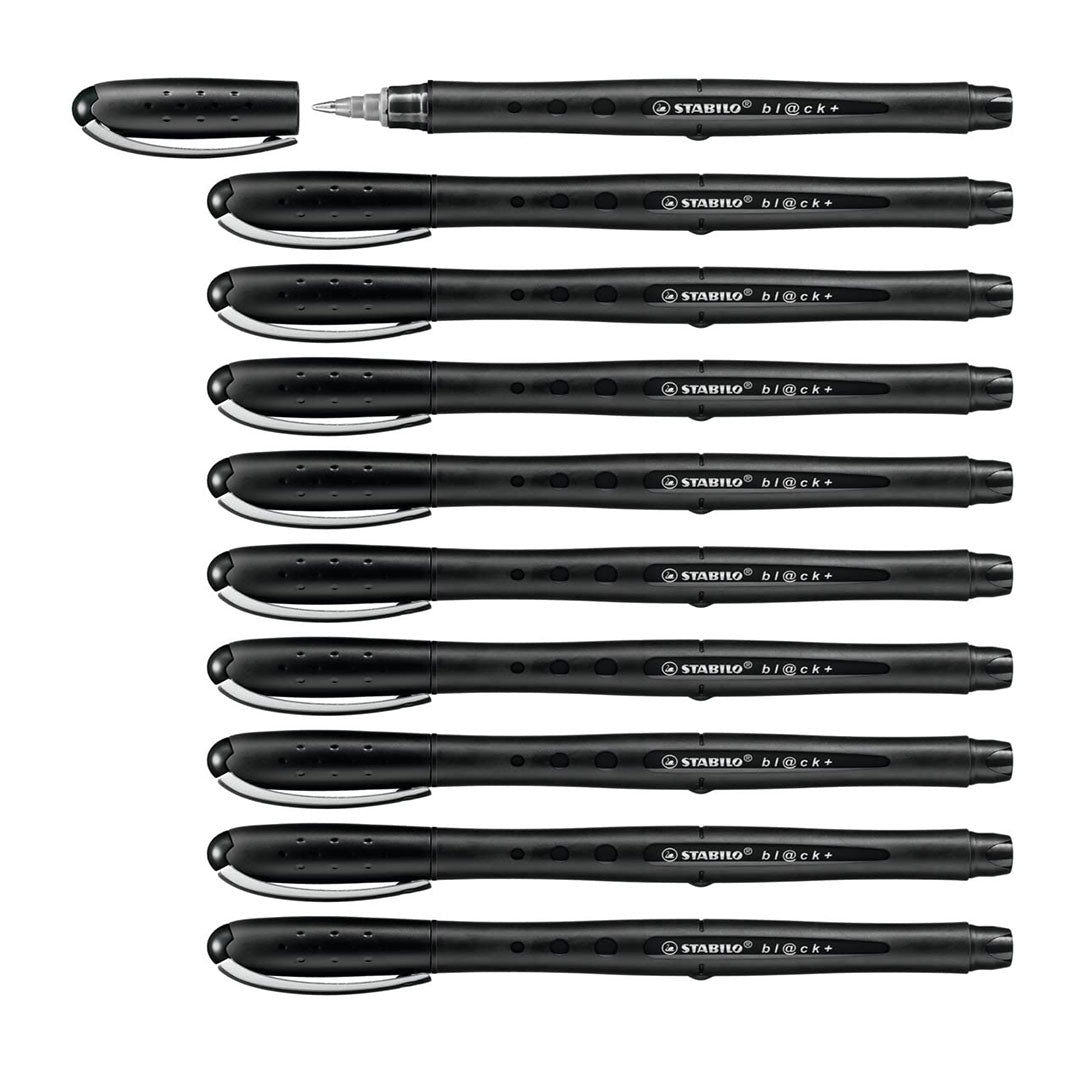 Stabilo | Bl@ck | Medium Tip | Black | Pack Of 10 - SCOOBOO - Stabilo