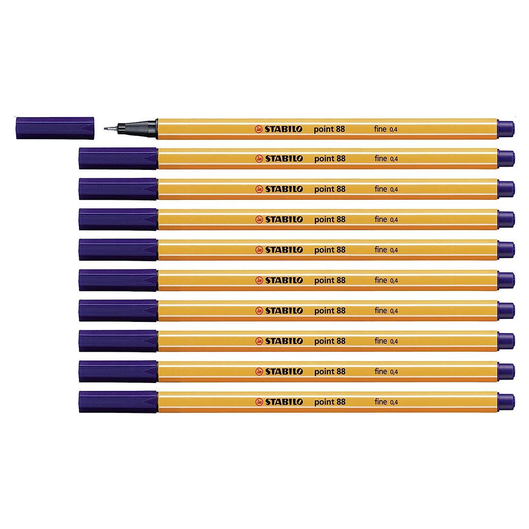 Stabilo | Point 88 | Fineliner | Night Blue | Pack Of 10 - SCOOBOO ...