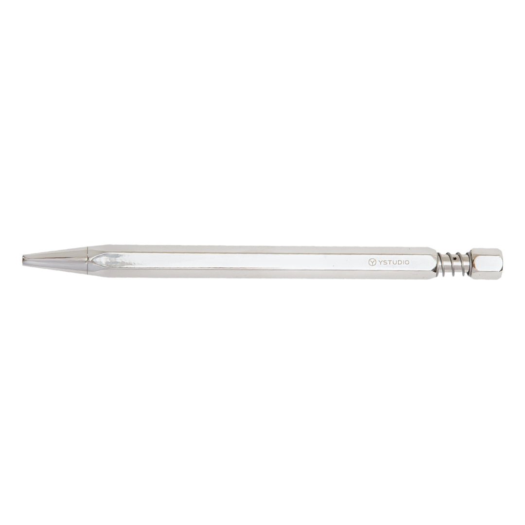 Ystudio | Ballpoint Pen | Classic Revolve | Spring Shiny Silver ...