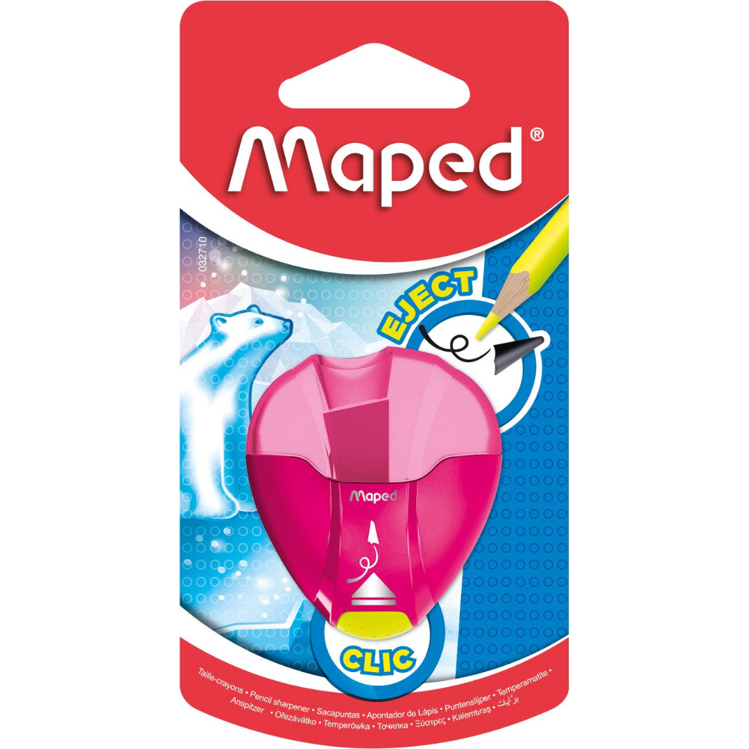Maped Igloo Eject Pink Pencil Sharpener - SCOOBOO - Maped