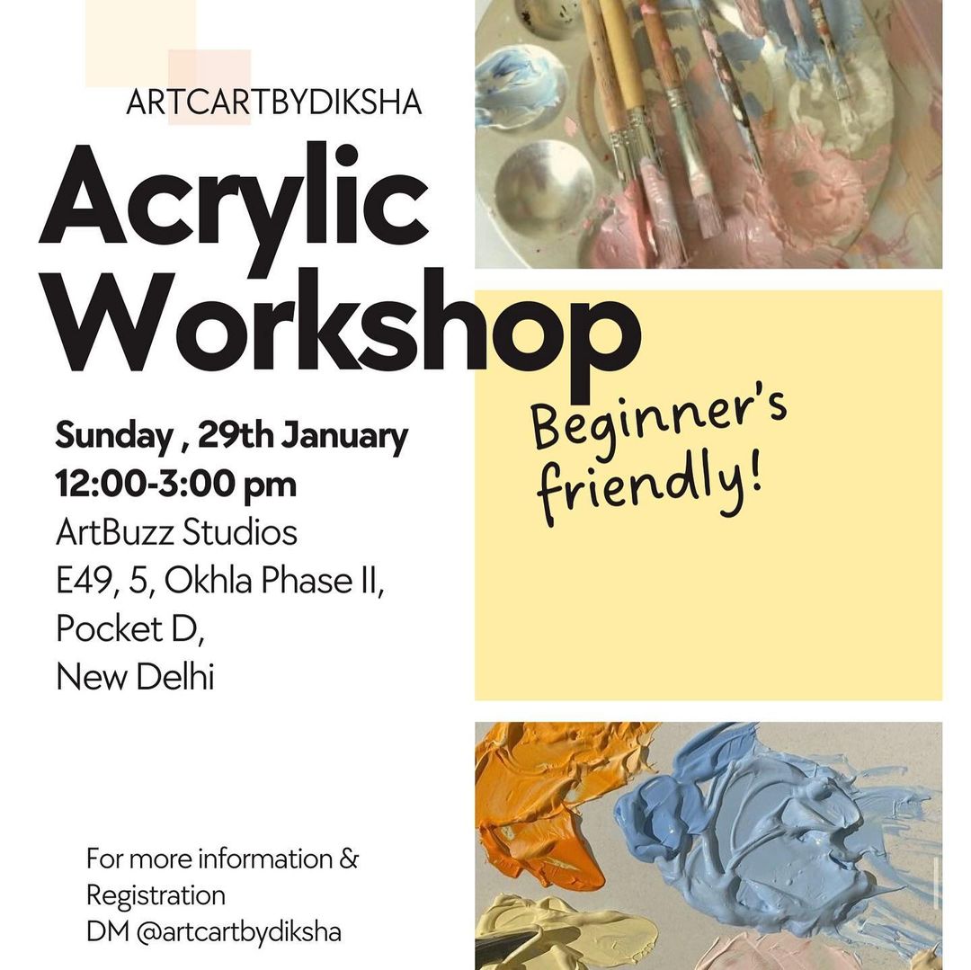 Acrylic Workshop with Diksha Rai (January, 2023) - SCOOBOO - SCOOBOO