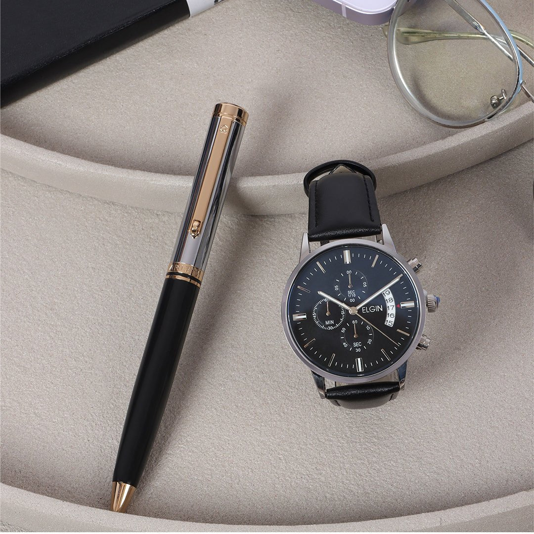Arista | Ballpoint Pen | Black Barrel With Chrome Trim | With Elgin ...