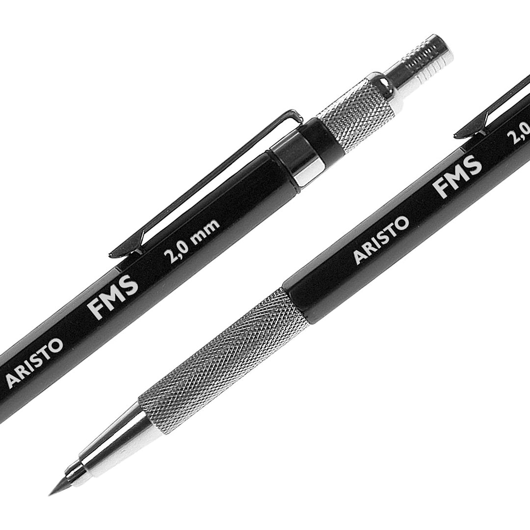 Aristo 2.0mm Retractable Mechanical Lead Pen Pencil | Matt Black ABS ...
