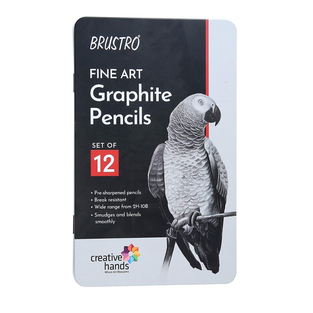 Brustro Artists Fine Art Graphite Pencil Set of 12 -SCOOBOO – SCOOBOO