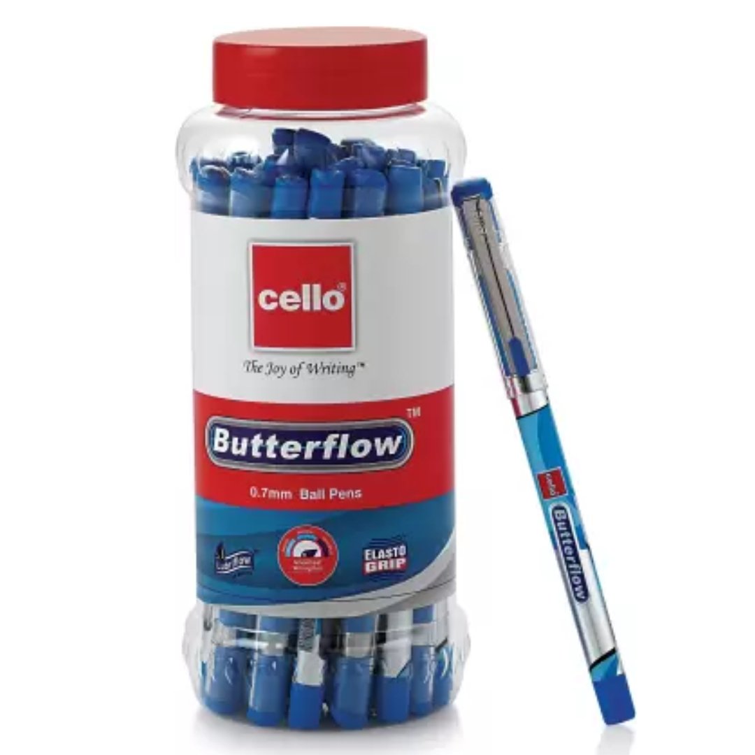 Cello Butterflow 0.7mm Ball Pens - SCOOBOO - Cello
