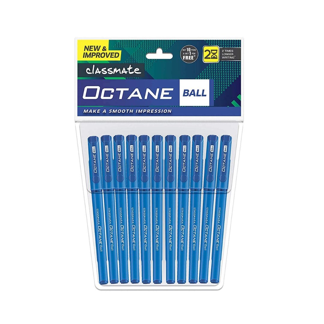Classmate Octane Ball Pen Pack Of 10 - SCOOBOO - Luxor