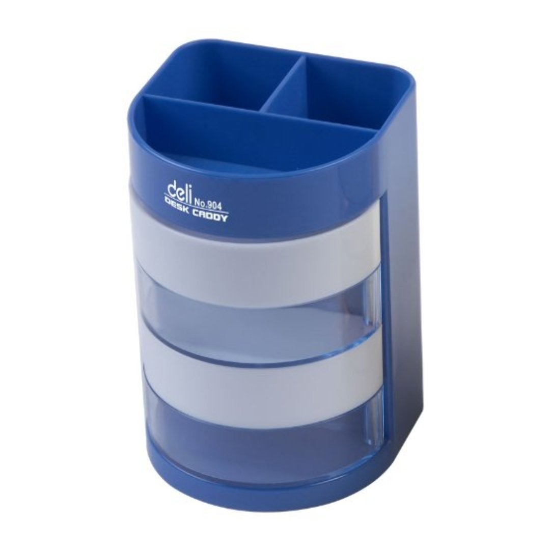 Deli 904 Compartments Plastic Pen Holder- Yellow-SCOOBOO – SCOOBOO