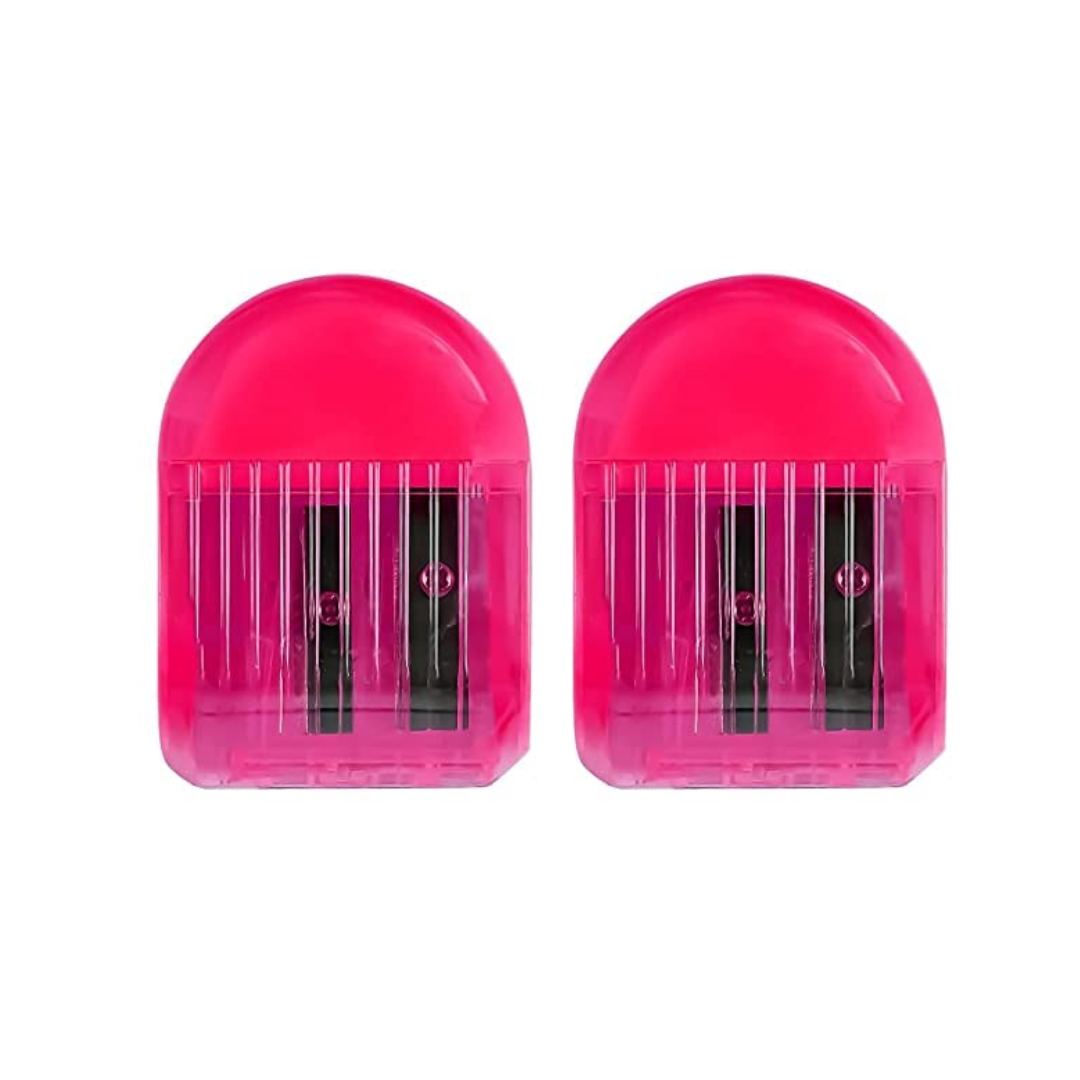 Doms Double Hole Neon Colored Pencil Sharpeners Pack Of 2 - SCOOBOO - Doms