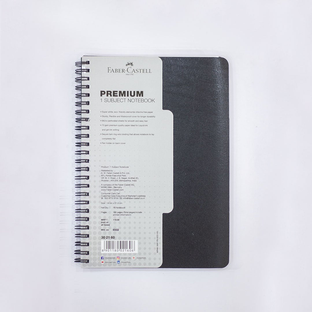 Faber-Castell Premium 5 Subject Notebooks-A5 -SCOOBOO – SCOOBOO