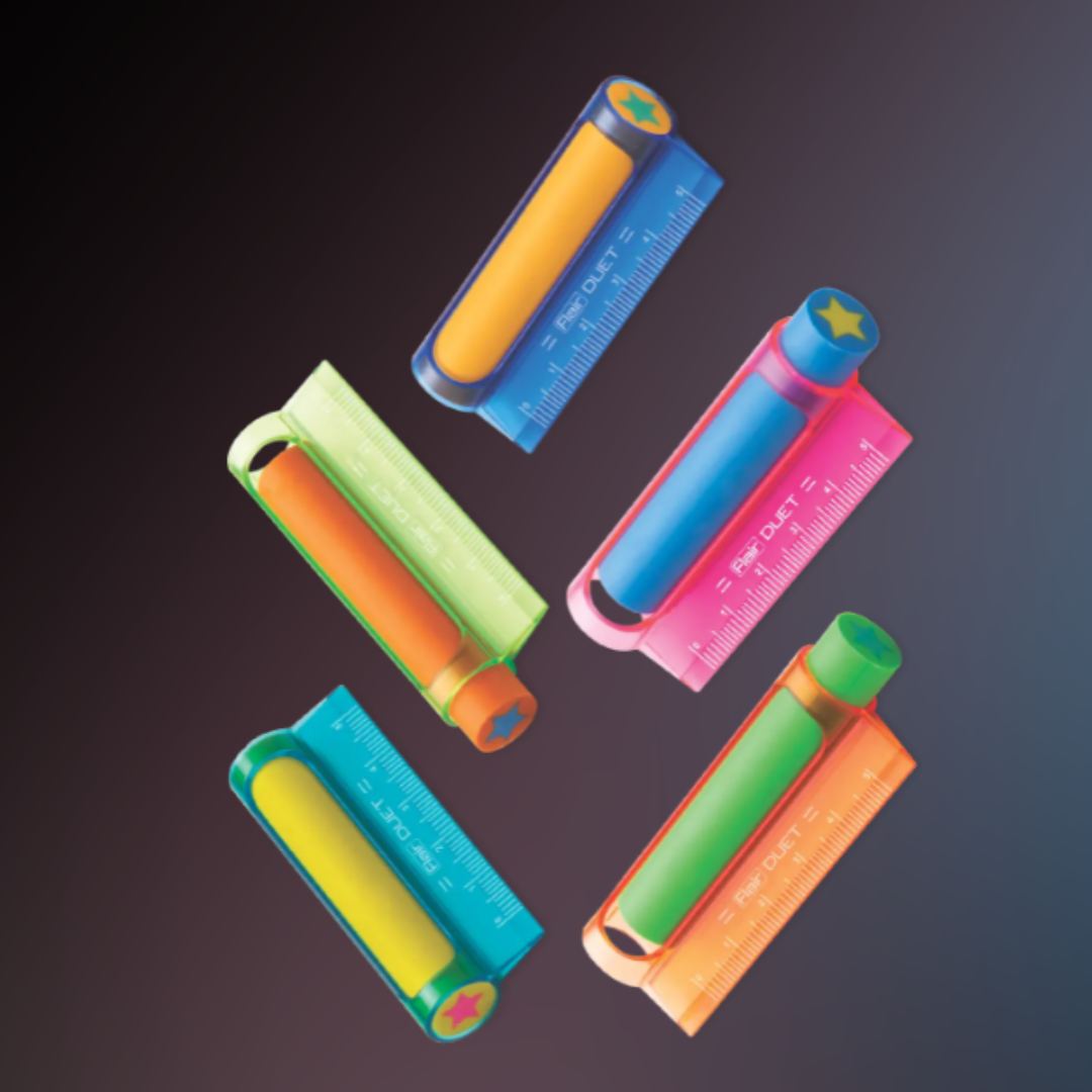 Flair Creative Duet Eraser+Scale - SCOOBOO - SCOOBOO