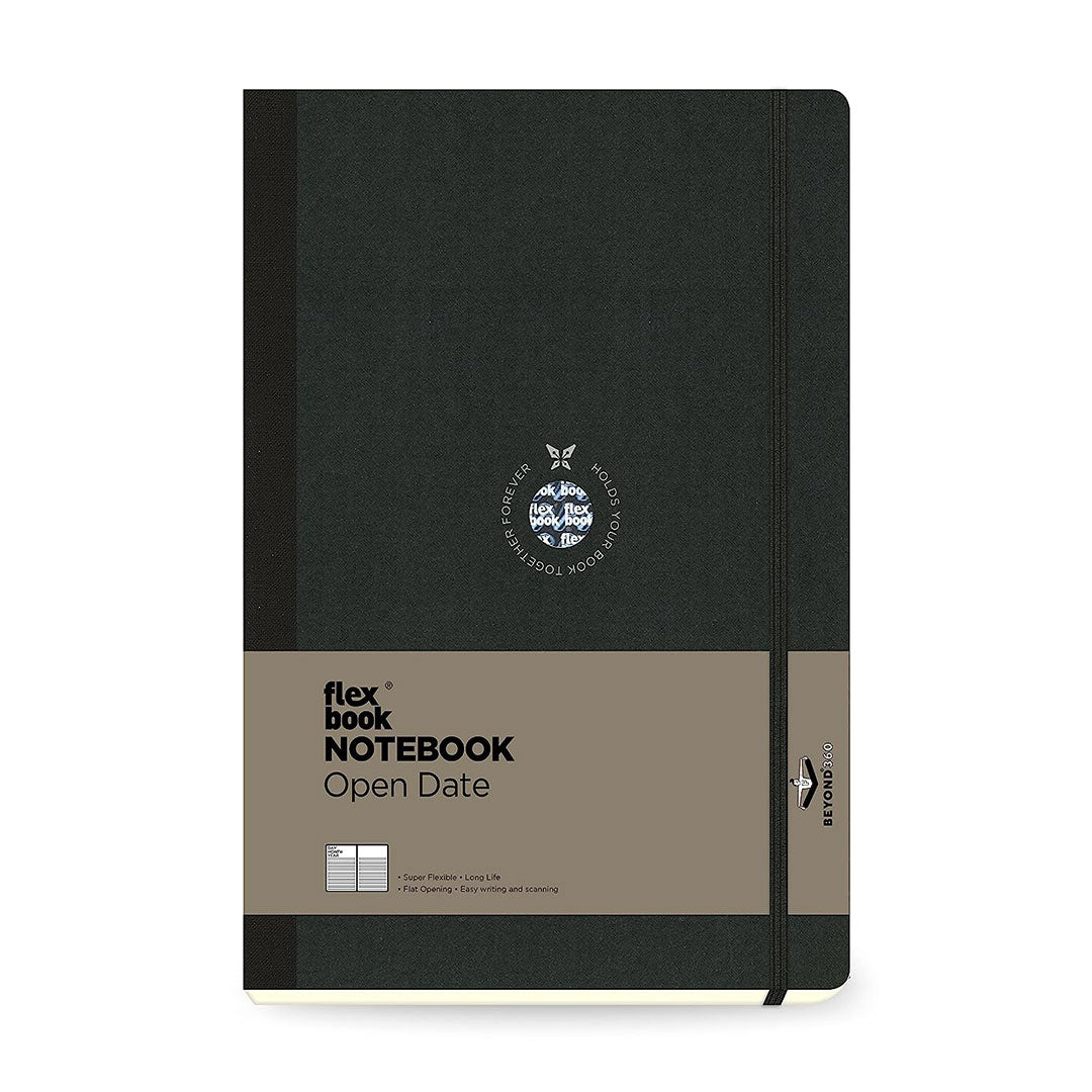 Flexbook Flex Global Open Date Black- Ruled- Large - SCOOBOO - Flex book