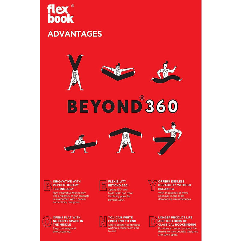 Flexbook Flex Global Open Date Red- Ruled- Large - SCOOBOO - Flex book