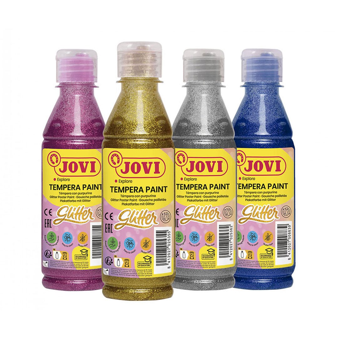 Jovi | Poster Paint | Liquid 250ml Glitter | Cyan Blue - SCOOBOO - Jovi
