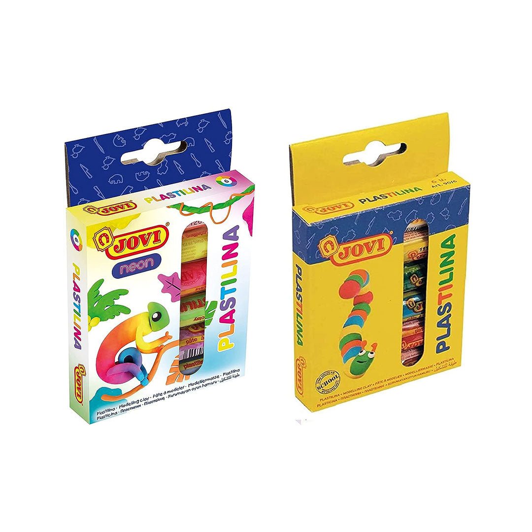 Jovi | Modelling Clay | 6 Neon & 6 Basic Colours Sticks - SCOOBOO - Jovi
