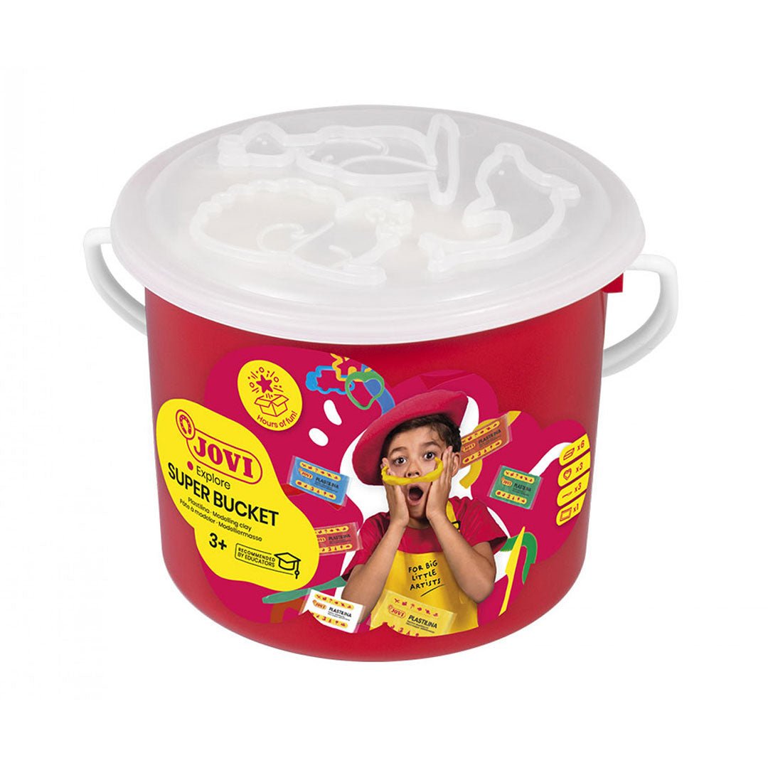 Jovi | Super Bucket Plastilina | Clay Kit (6 Bars + Tools) - SCOOBOO - Jovi