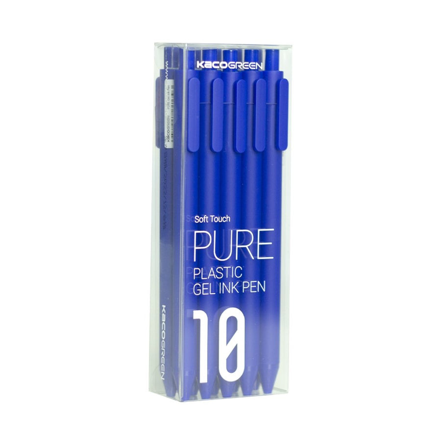 Kaco Pure Gel Pens 0.7mm Black Ink (Pack of 10) -SCOOBOO – SCOOBOO