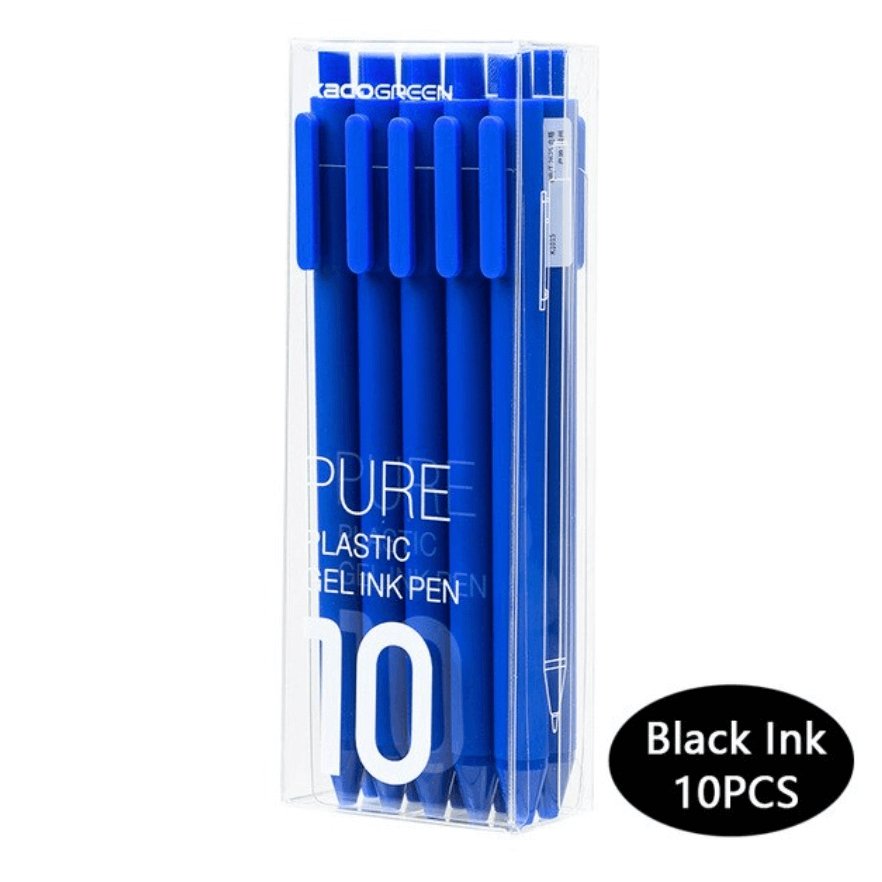 Kaco Pure Gel Pens - Black Ink (Pack of 10) -SCOOBOO-KACO – SCOOBOO