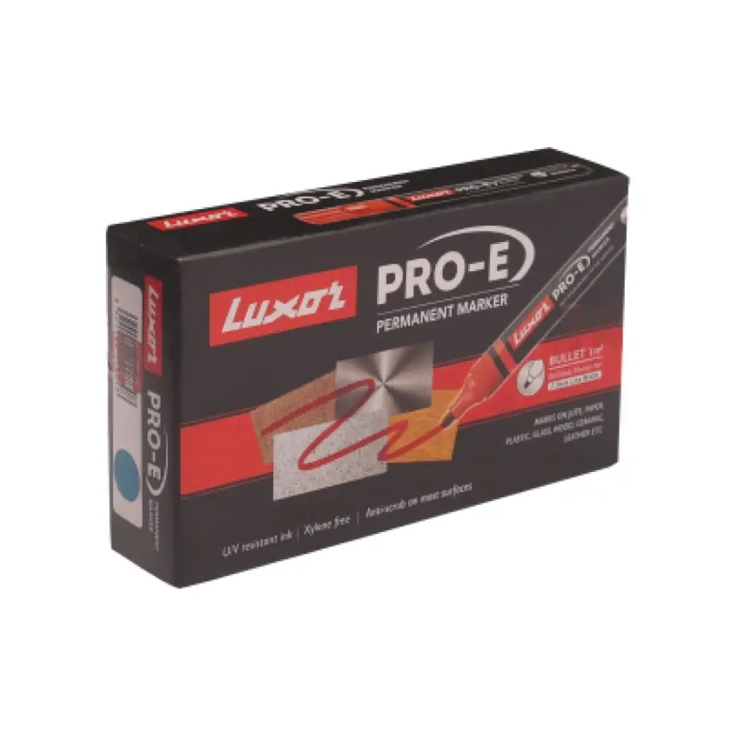 Luxor Pro-E Permanent Marker Pack Of 10 - SCOOBOO - Luxor