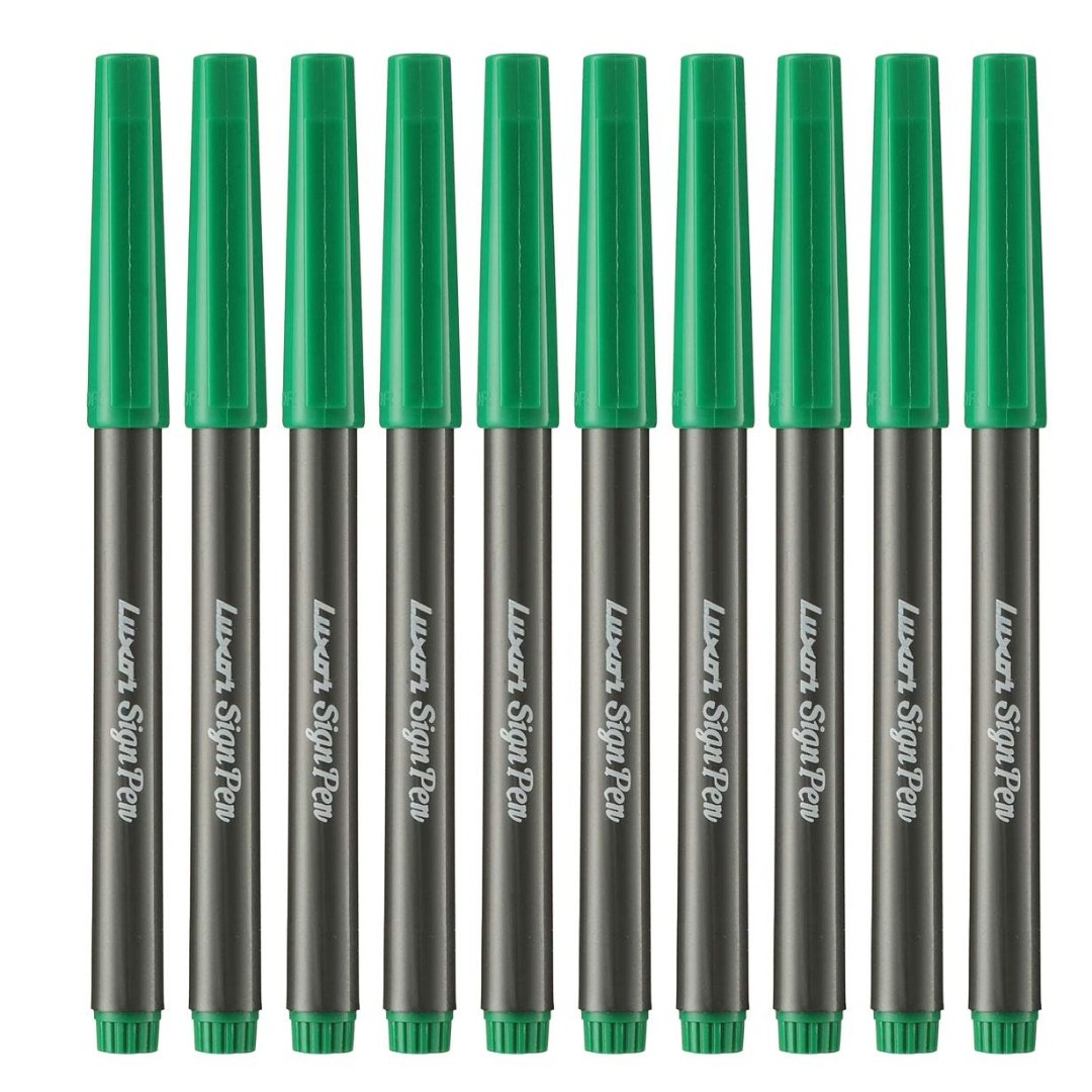 Luxor Sign Green Pen Pack Of 10 - SCOOBOO - Luxor