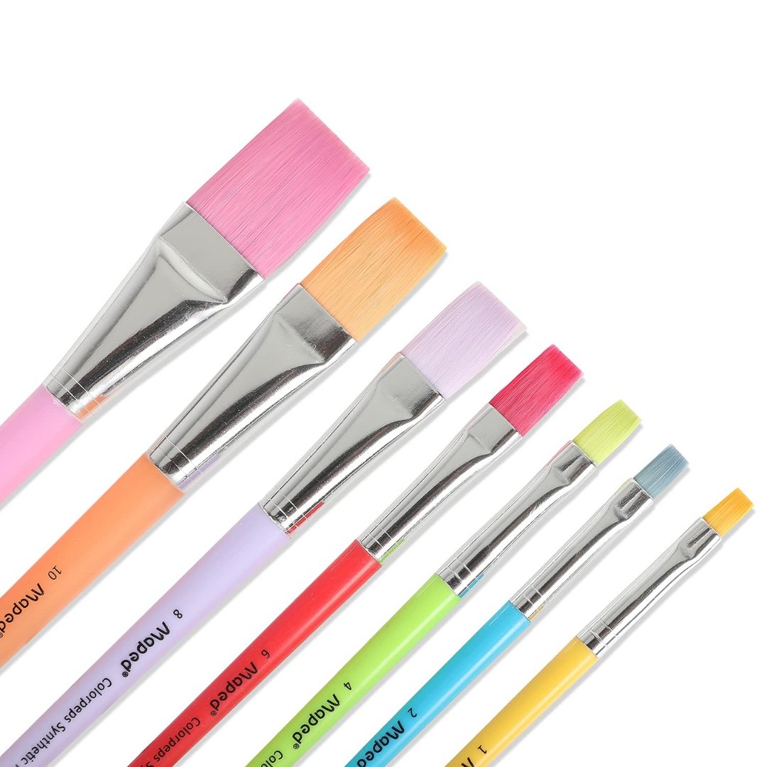MAPED Color'Peps Synthetic Flat Brushes Set - SCOOBOO MAPED