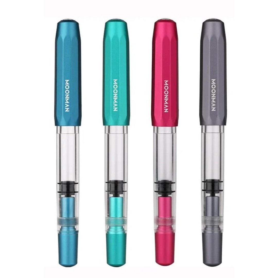 Moonman T1 Acrylic & Metal Piston Fountain Pen - SCOOBOO - Moonman