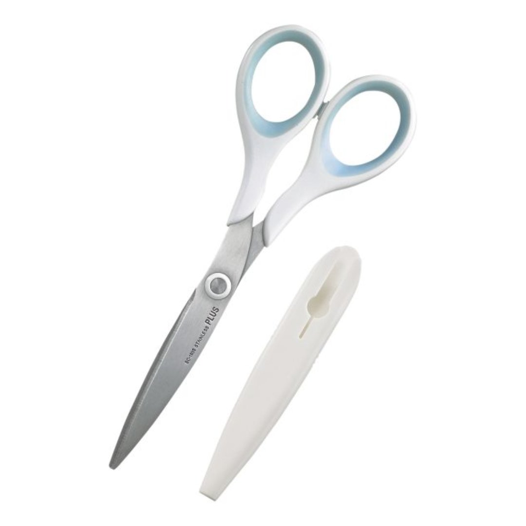 Plus Japan Fitcut Slim Scissors-WHITE/BLUE - SCOOBOO – SCOOBOO