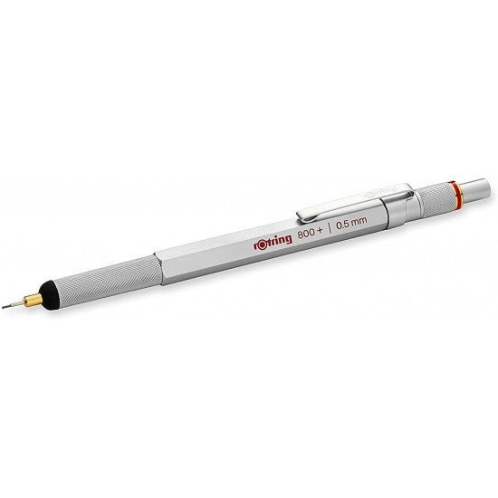 Rotring 800+ Silver 0.5 mm Premium Hybrid Mechanical Pencil + Stylus ...
