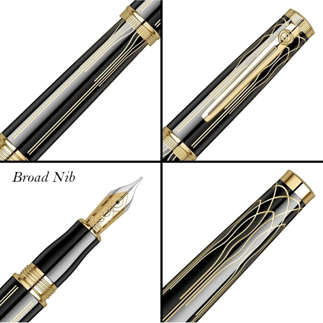 Scrikss Heritage Glossy Black Roller Ball Pen-SCOOBOO – SCOOBOO