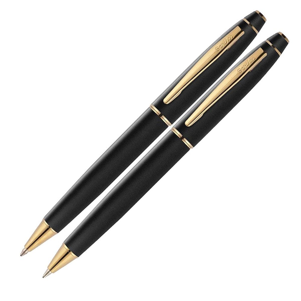 Scrikss | Noble 35 | Ballpoint Pen + Mechanical Pencil Set | Black CT ...