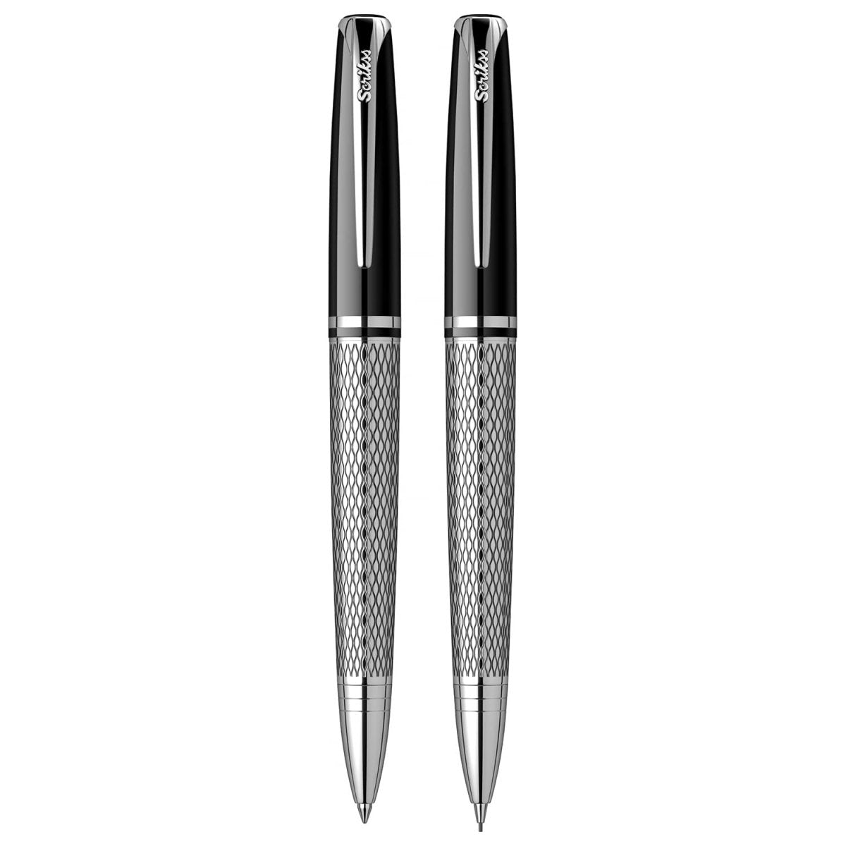 Scrikss | Pera 477 | Ballpoint Pen + Mechanical Pencil Set | Black CT ...