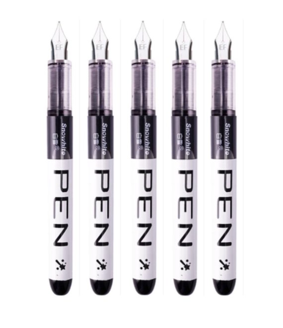 Snowhite Fountain Pen- Pack of 5 - SCOOBOO - Snowhite