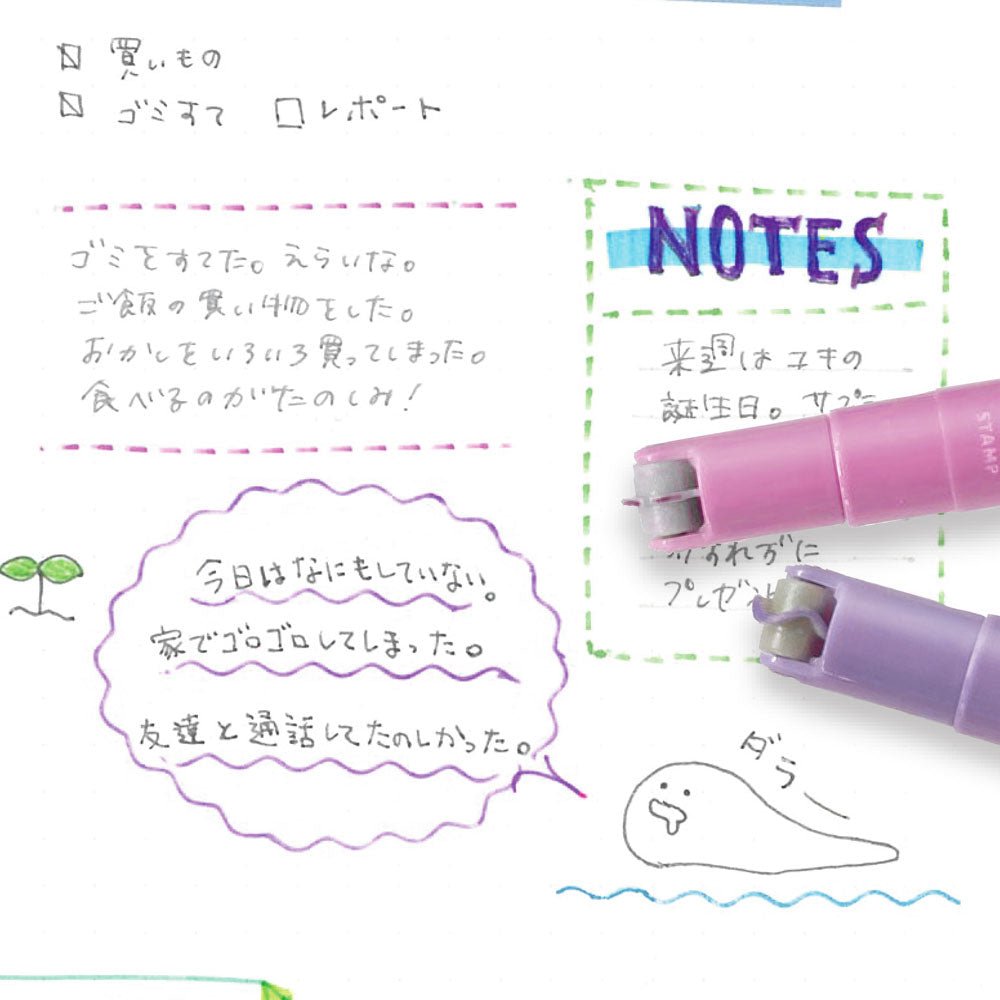 Sun Star Cororo Wave Roller Stamp Pen - SCOOBOO - Sun Star