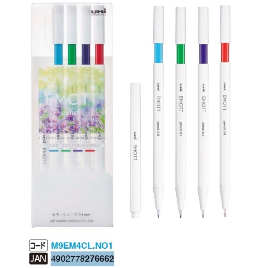 Uni-ball Emott Pencil 0.9 4 Colors No.1 Refreshing Color - SCOOBOO ...